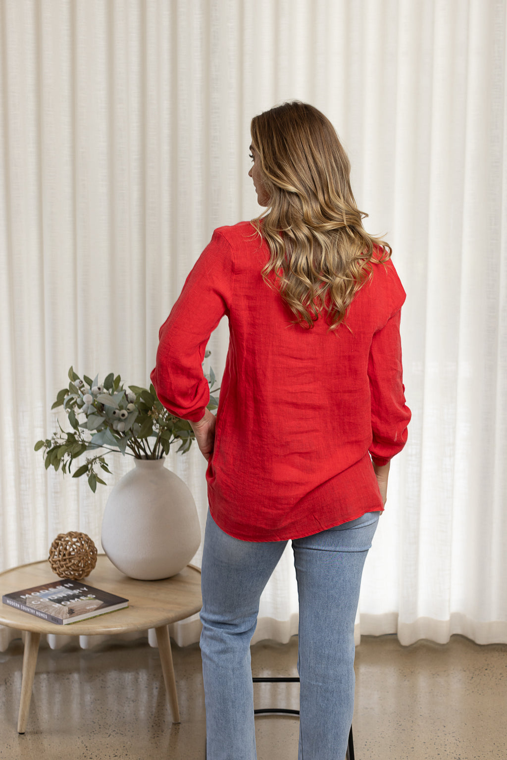 ISABELLA LINEN SHIRT - Melon – Frankie & Co Clothing