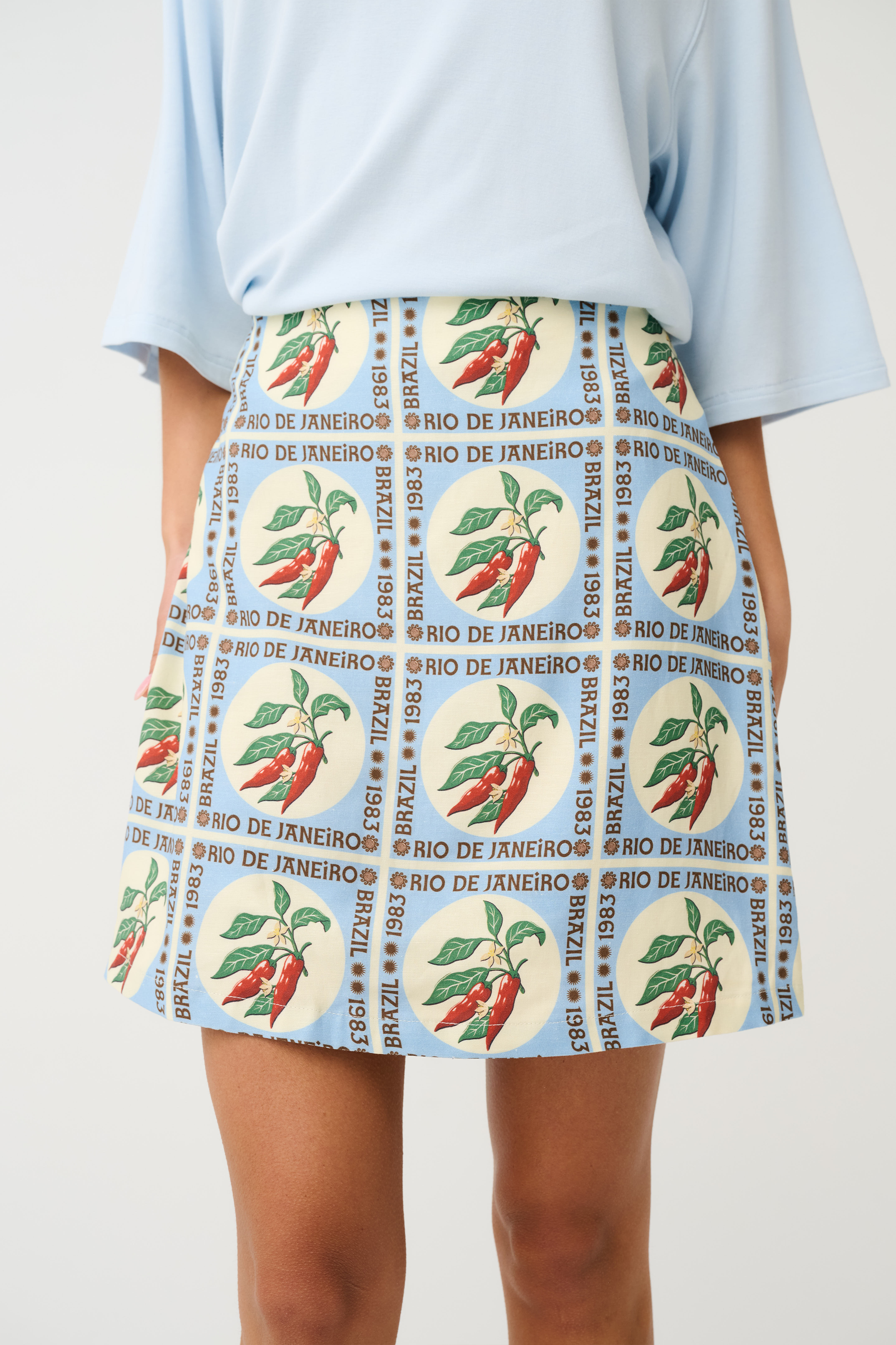 ZYLA MINI SKIRT - Chilli – Frankie & Co Clothing